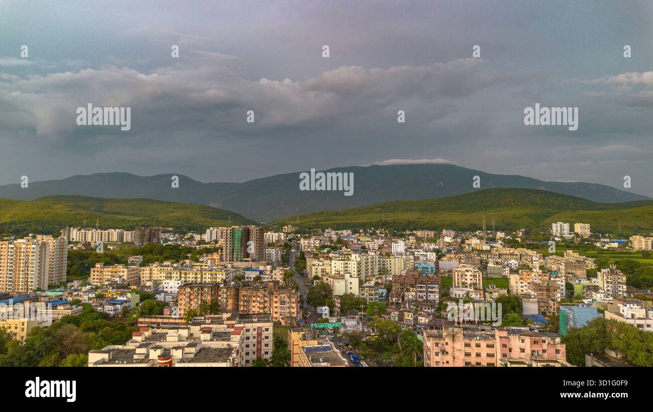 (EDITOR'S NOTE: Image taken with drone)View of Dalma Hill range with ...