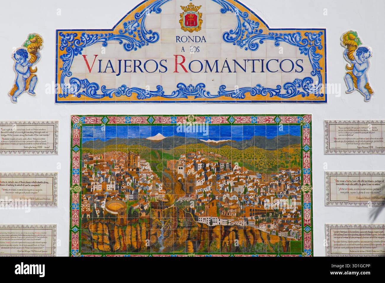 Spain, Andalusia, Ronda, mural, tile image Stock Photo - Alamy