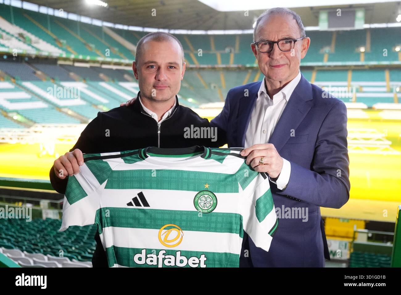 Celtic interim assistant manager Shaun Maloney (left) and interim ...