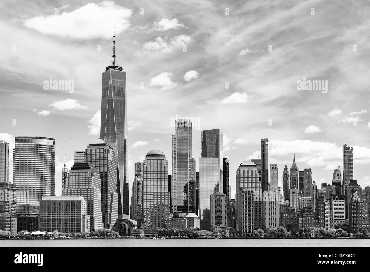 Jersey city skyscrapers Black and White Stock Photos & Images - Alamy