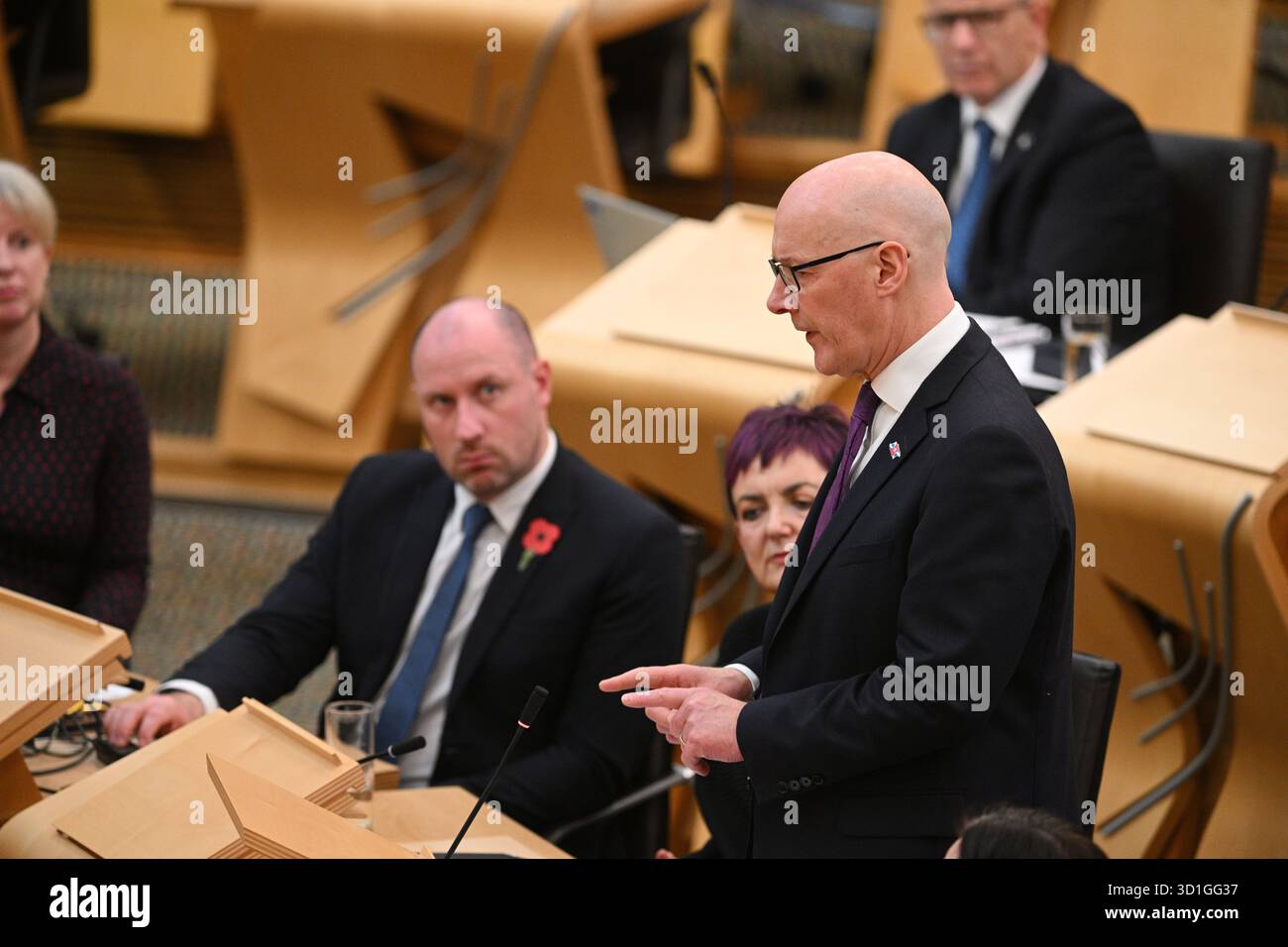 Edinburgh Scotland, UK 28 October 2025. First Minister John Swinney MSP ...