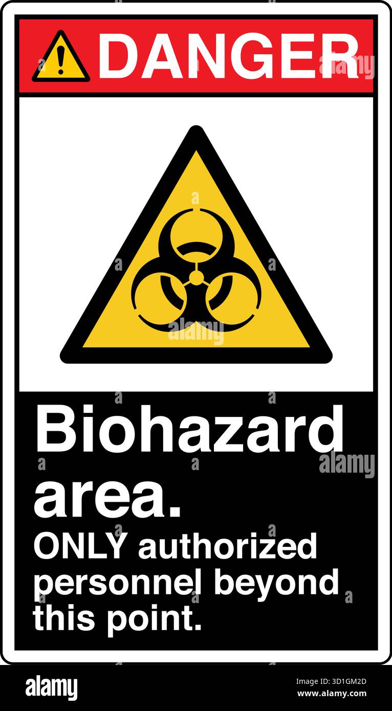 The Safety Sign: Caution – Biohazard Area features a standardized ...