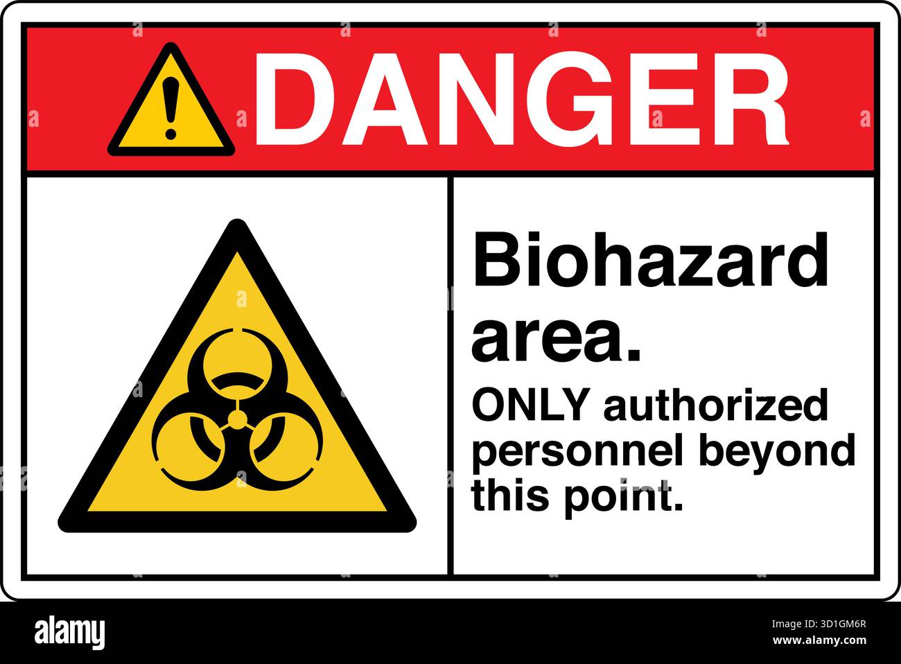 The Safety Sign: Caution – Biohazard Area features a standardized ...