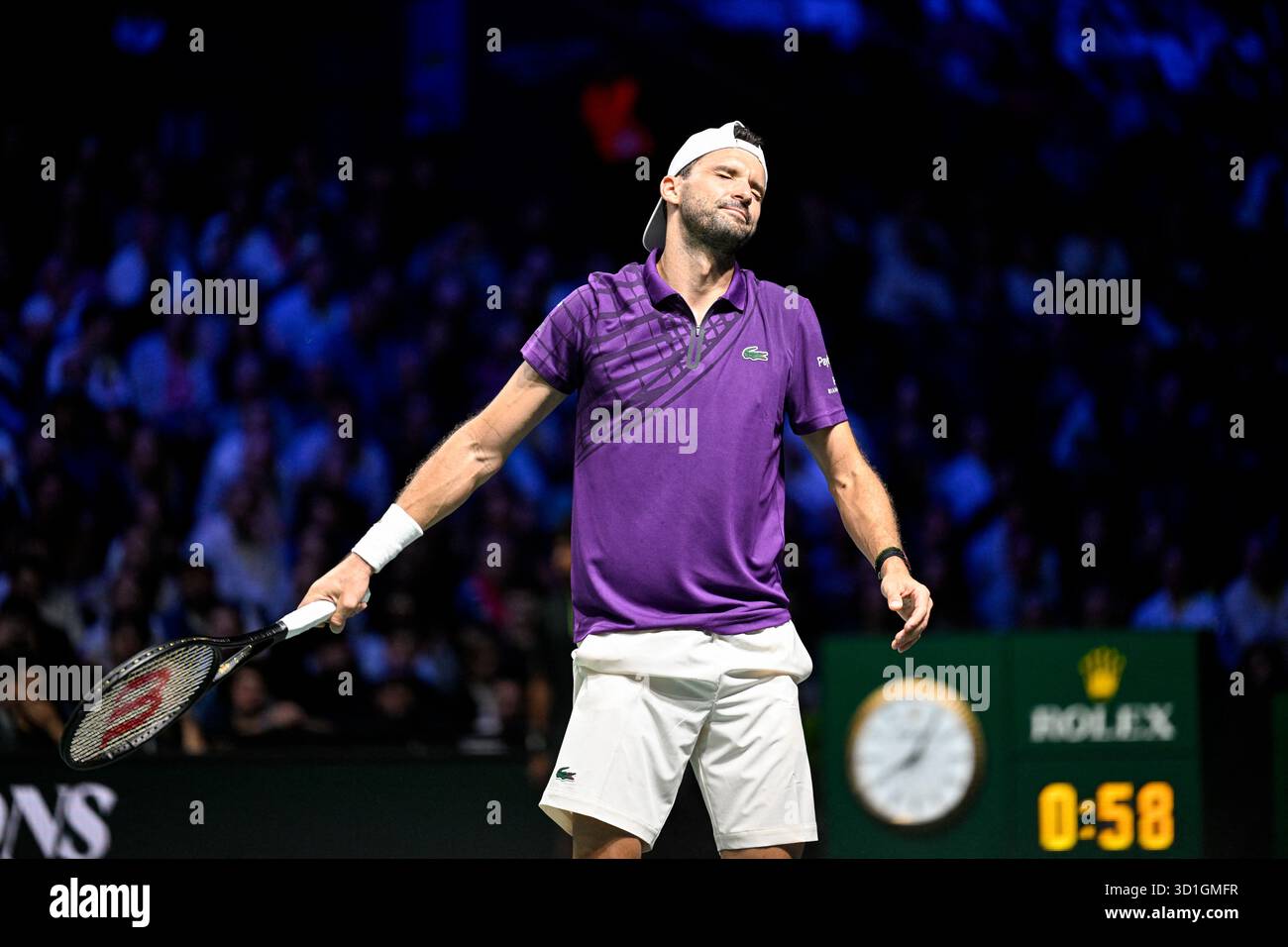 Grigor Dimitrov during the Rolex Paris Masters 1000 ATP tennis ...