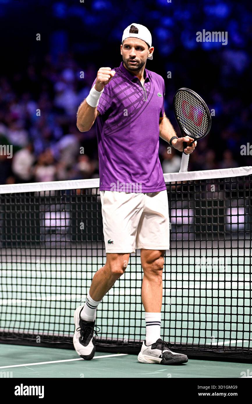 Grigor Dimitrov during the Rolex Paris Masters 1000 ATP tennis ...