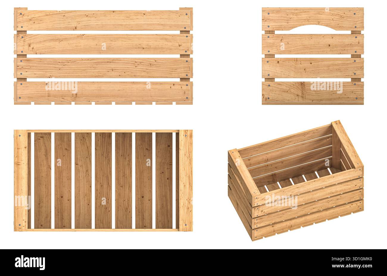 Box wooden wood planks Cut Out Stock Images & Pictures - Alamy