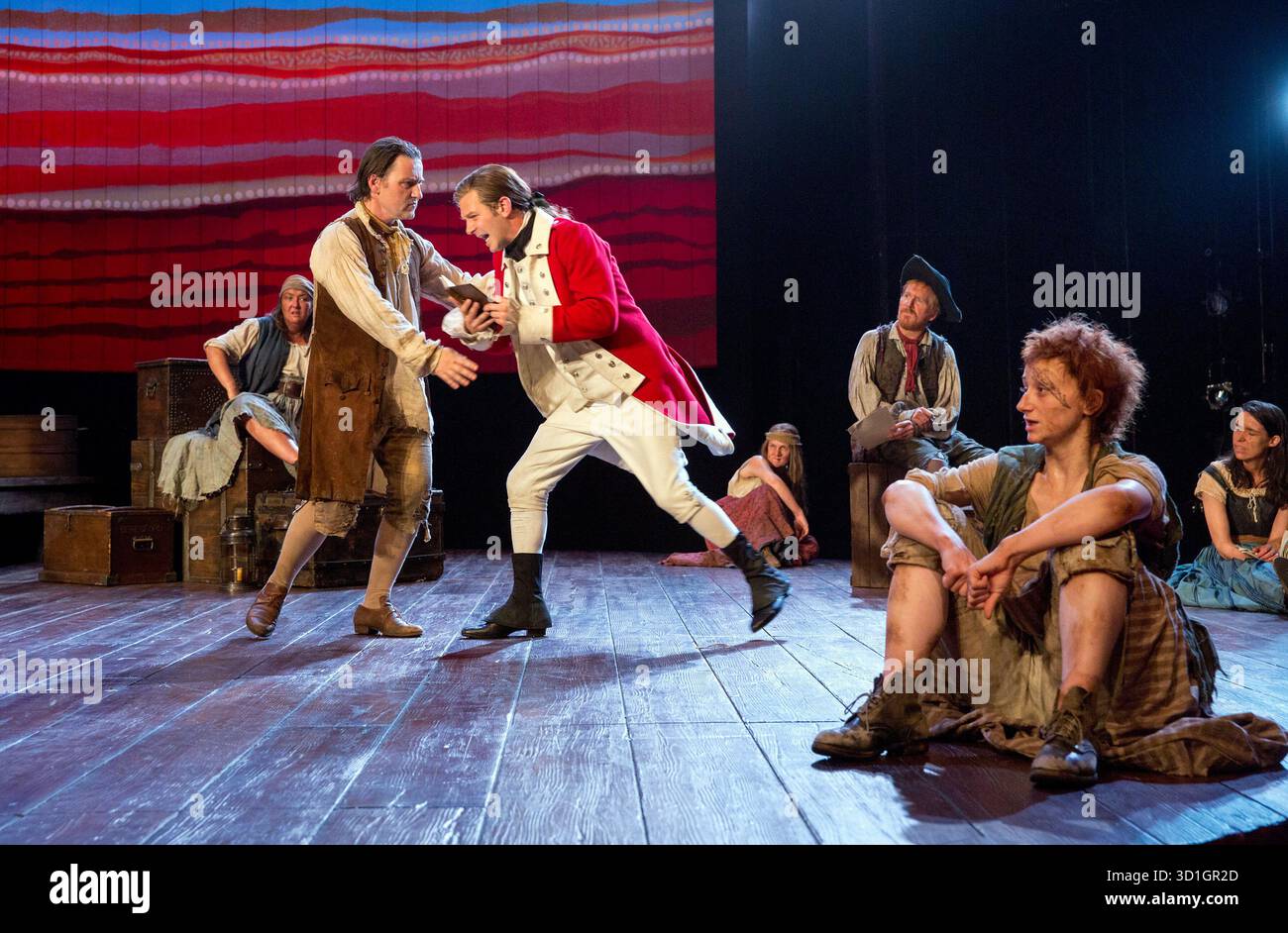 front left: Lee Ross (Robert Sideway), Jason Hughes (Second Lieutenant ...