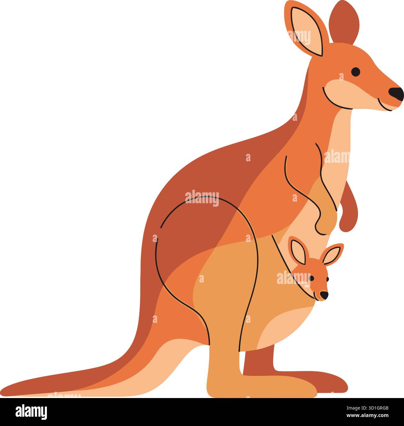 Kangaroo editable Cut Out Stock Images & Pictures - Alamy