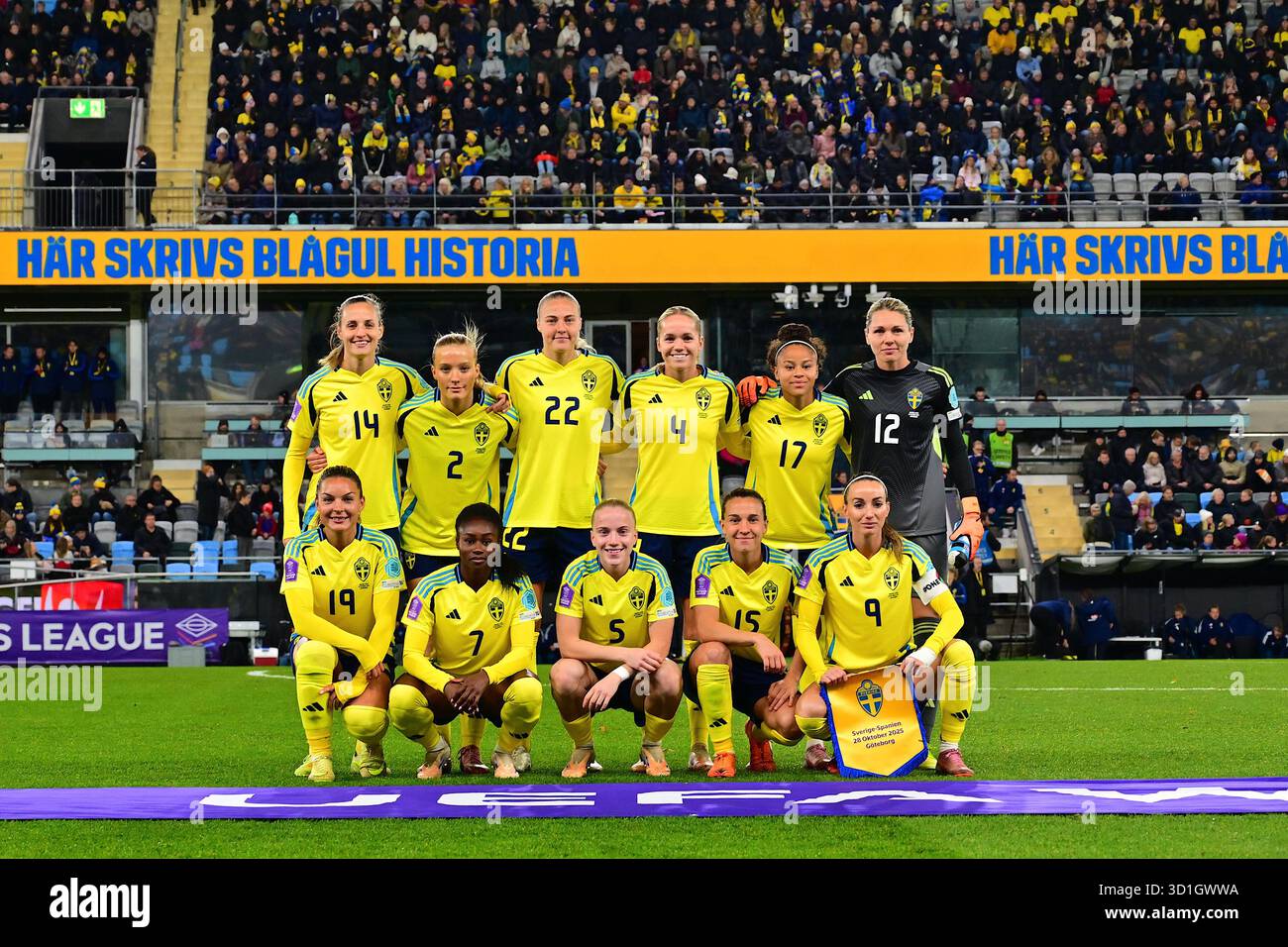 Team photo Sweden ahead of semi-final of the UEFA Nations League on ...