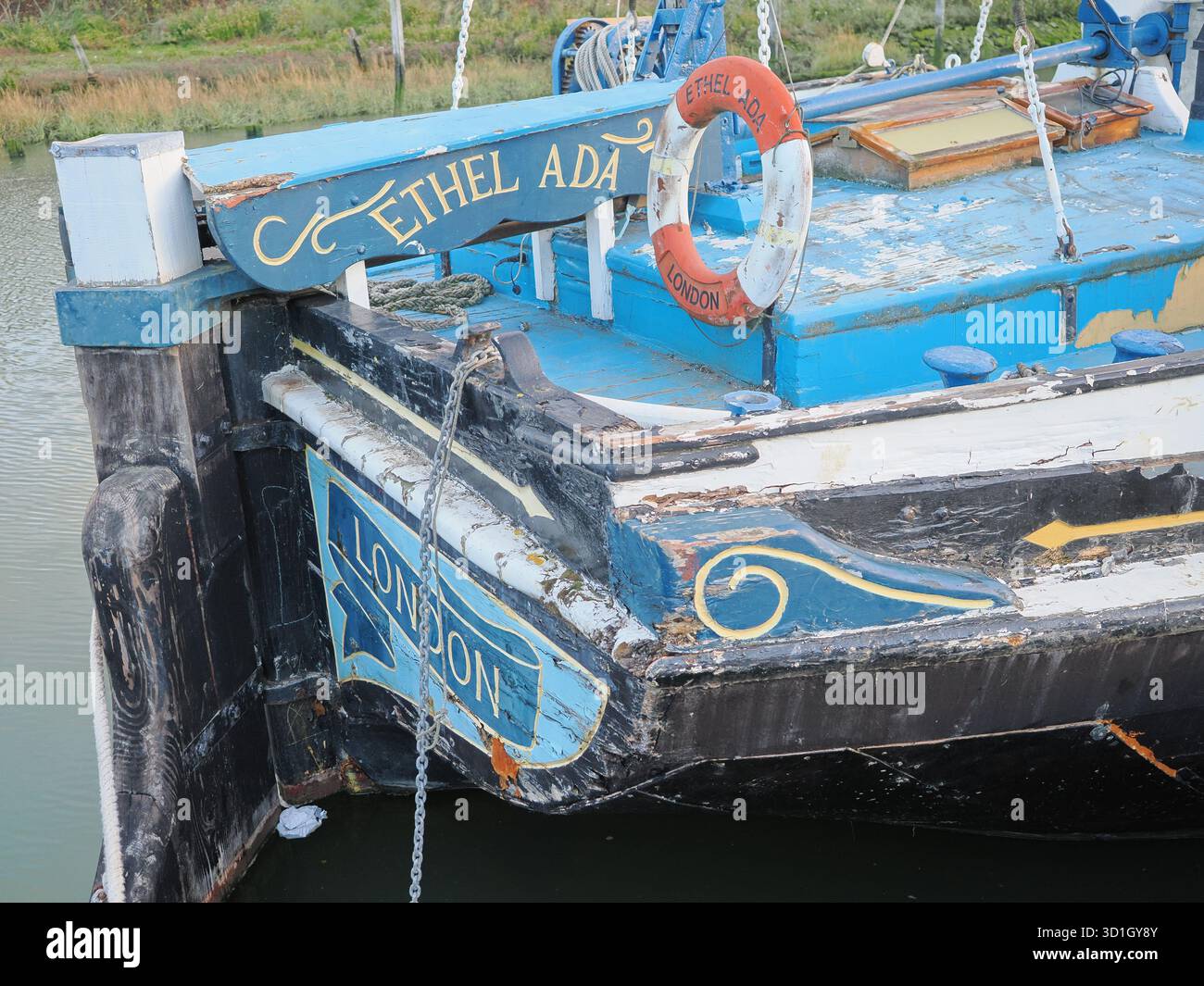 Lower Halstow, Kent, UK. 28th Oct, 2025. National historic ship Ethel ...