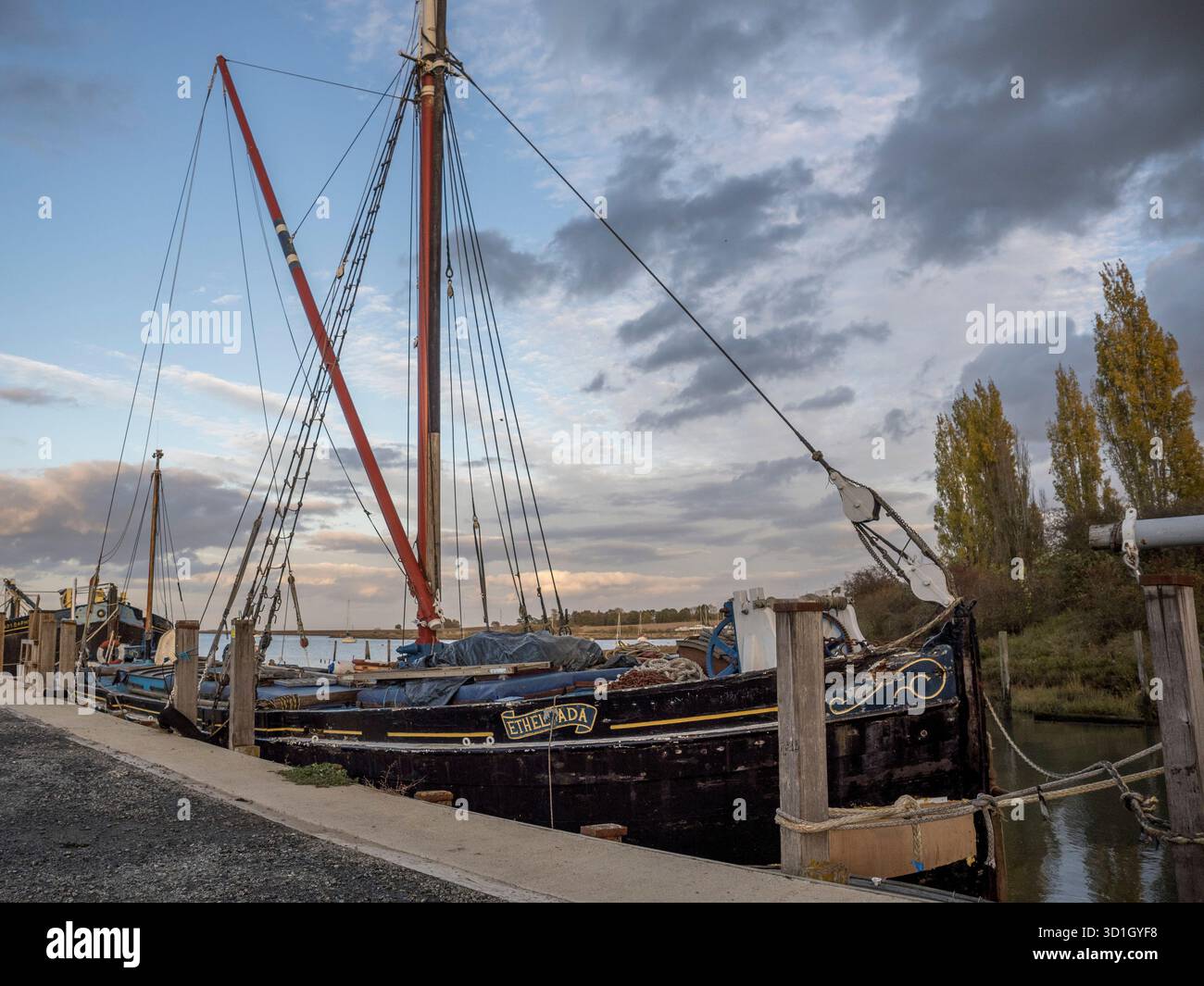 Lower Halstow, Kent, UK. 28th Oct, 2025. National historic ship Ethel ...