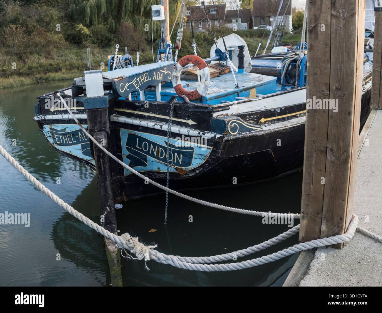 Lower Halstow, Kent, UK. 28th Oct, 2025. National historic ship Ethel ...