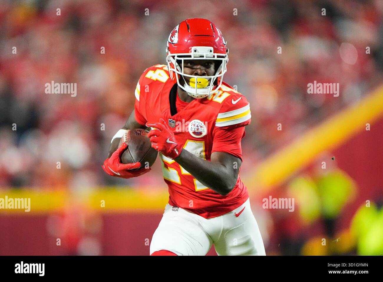 Kansas City Chiefs running back Brashard Smith runs the ball during the ...