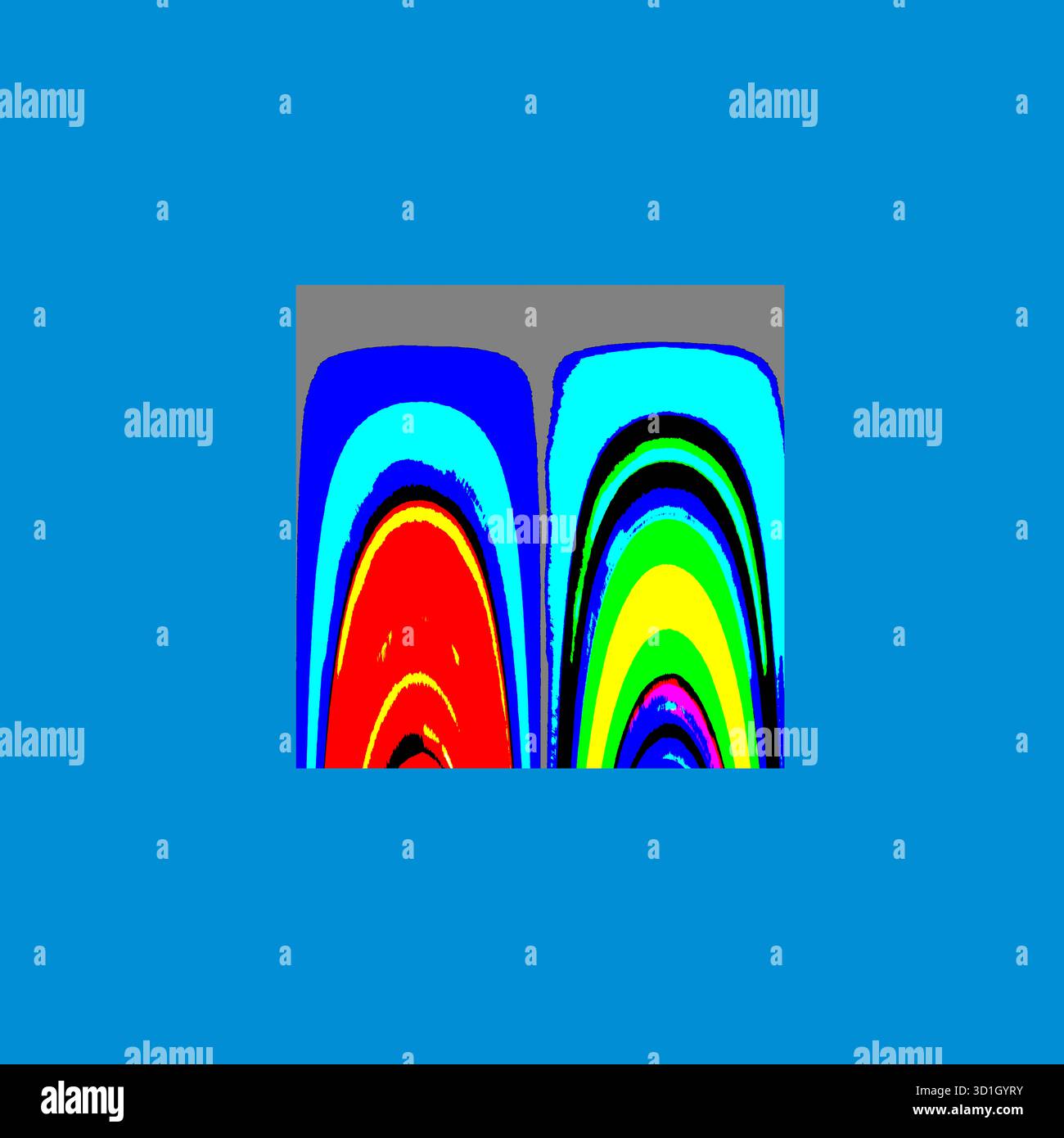 digital art - Two strange colour tunnel Stock Photo - Alamy