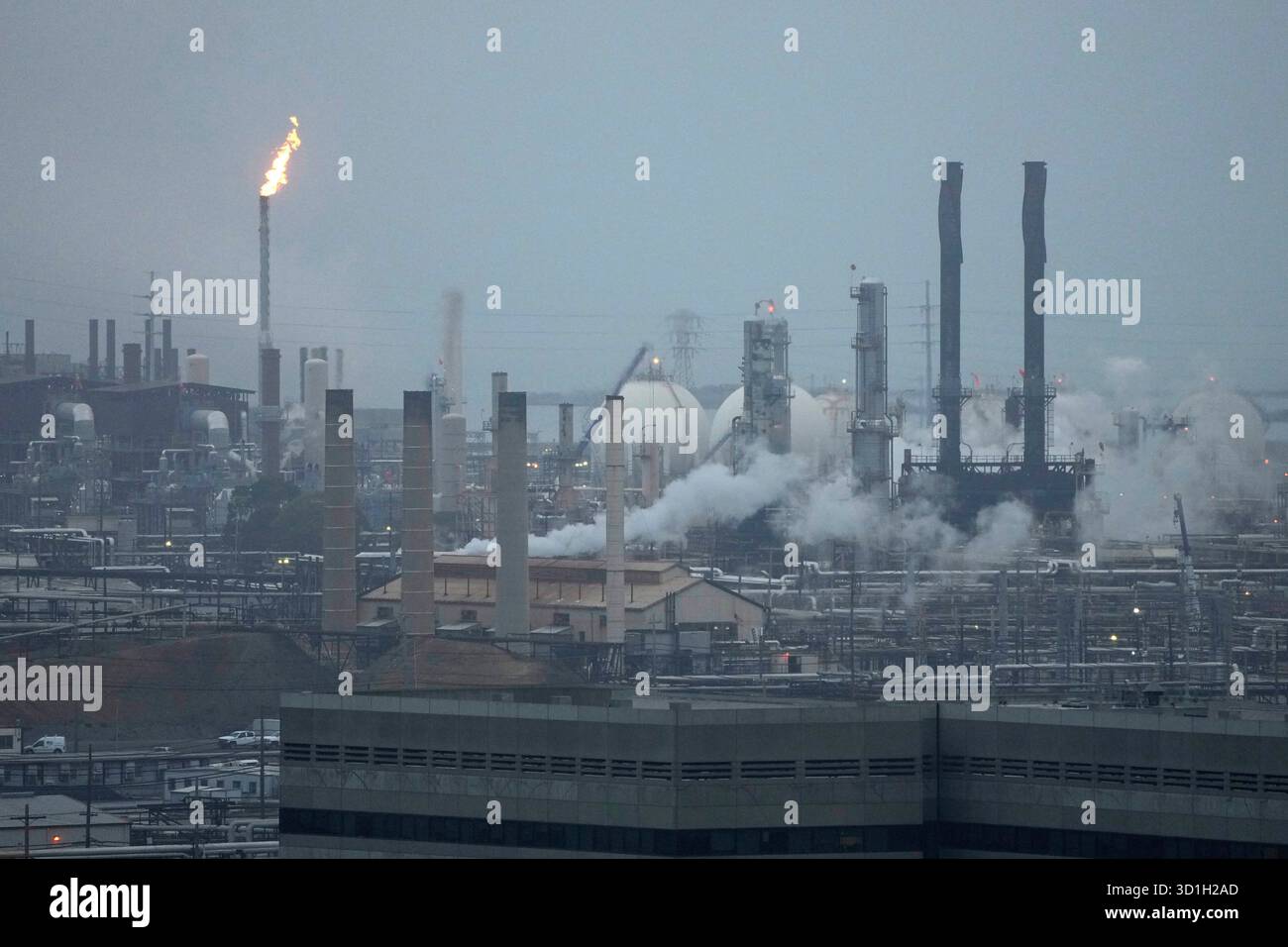 FILE - The Chevron Richmond Refinery in this view from Point Richmond ...