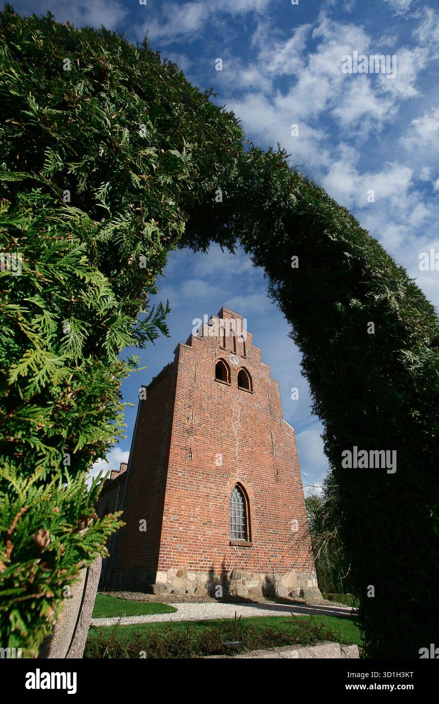 Traditional church architecture in denmark scandinavia Stock Photo - Alamy