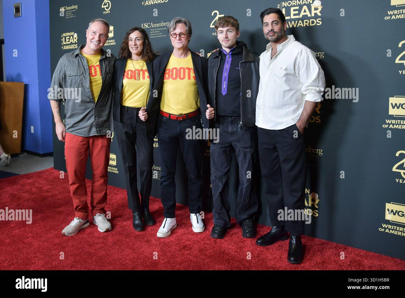 Brent Miller, from left, Greg Cope White, Miles Heizer and Sachin Bhatt ...