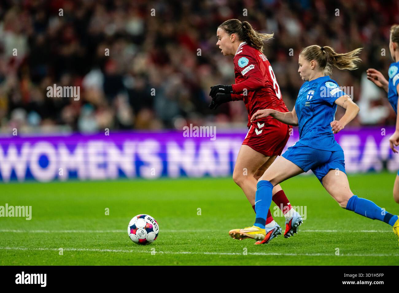 Copenhagen, Denmark. 28th, October 2025. Emma Snerle (8) of Denmark ...