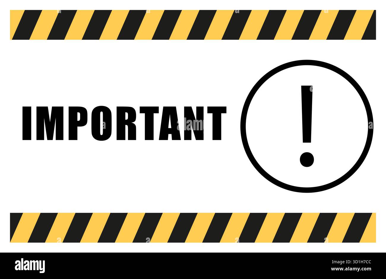 Important warning sign. Exclamation mark symbol. Danger alert Vector ...