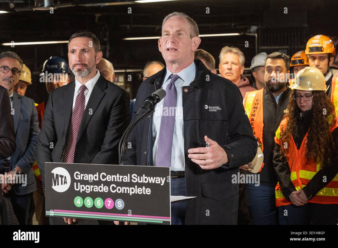 New York, USA. 28th Oct, 2025. Janno Lieber, MTA Chair and CEO speaks ...