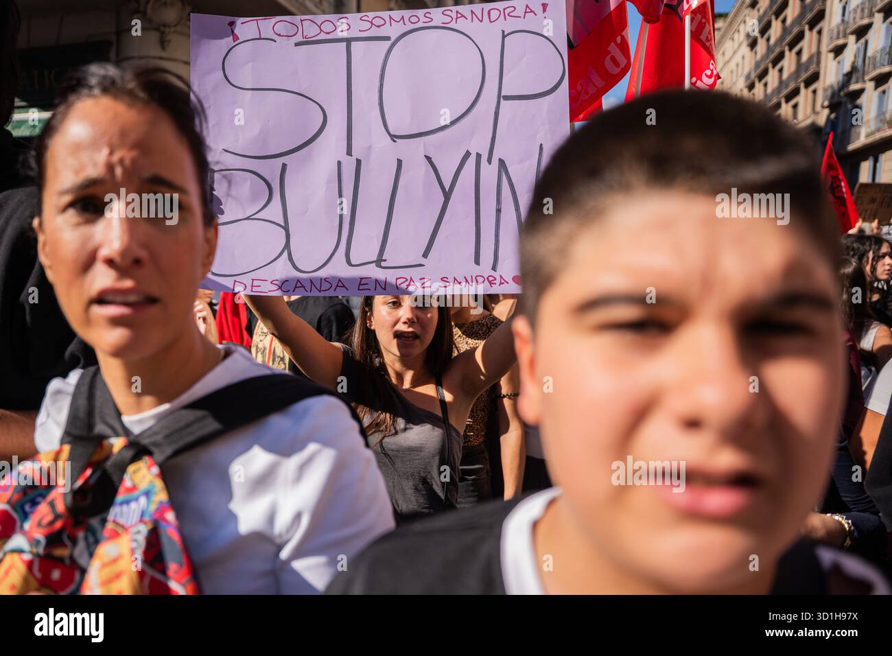 October 28, 2025, Barcelona, Spain: Hundreds of students, mostly from ...