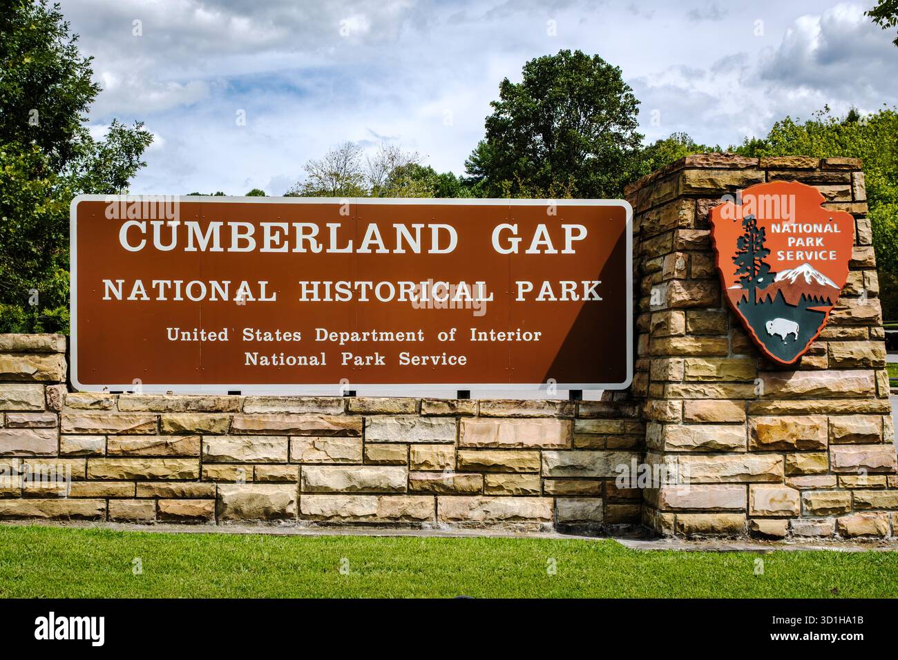 Cumberland Gap National Historical Park Sign Stock Photo - Alamy