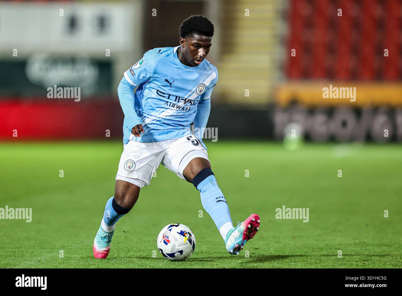 Ryan McAidoo of Manchester City during the The Vertu Trophy Northern ...