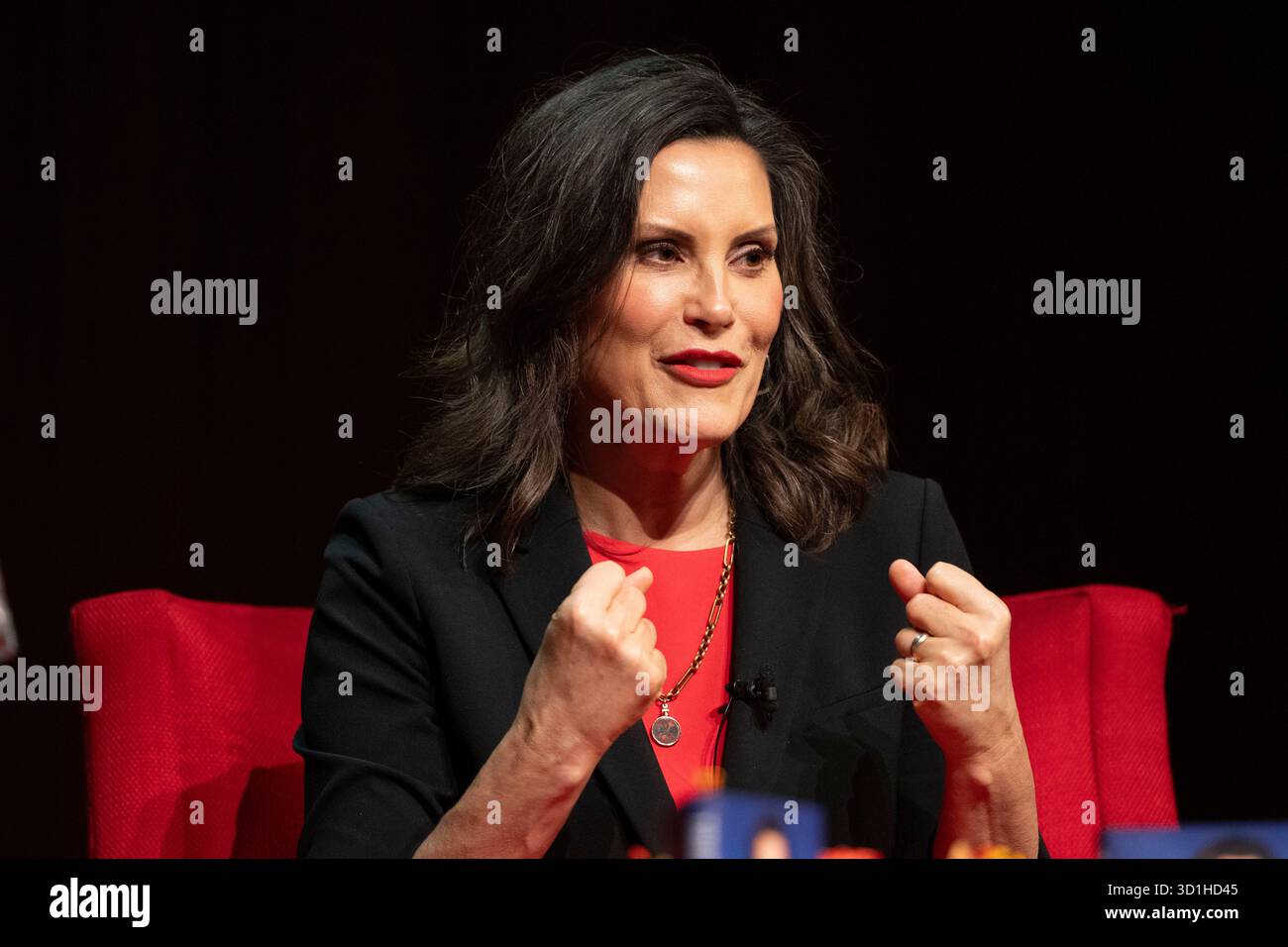 Austin, Texas, USA. 27th Oct, 2025. Michigan Governor GRETCHEN WHITMER ...