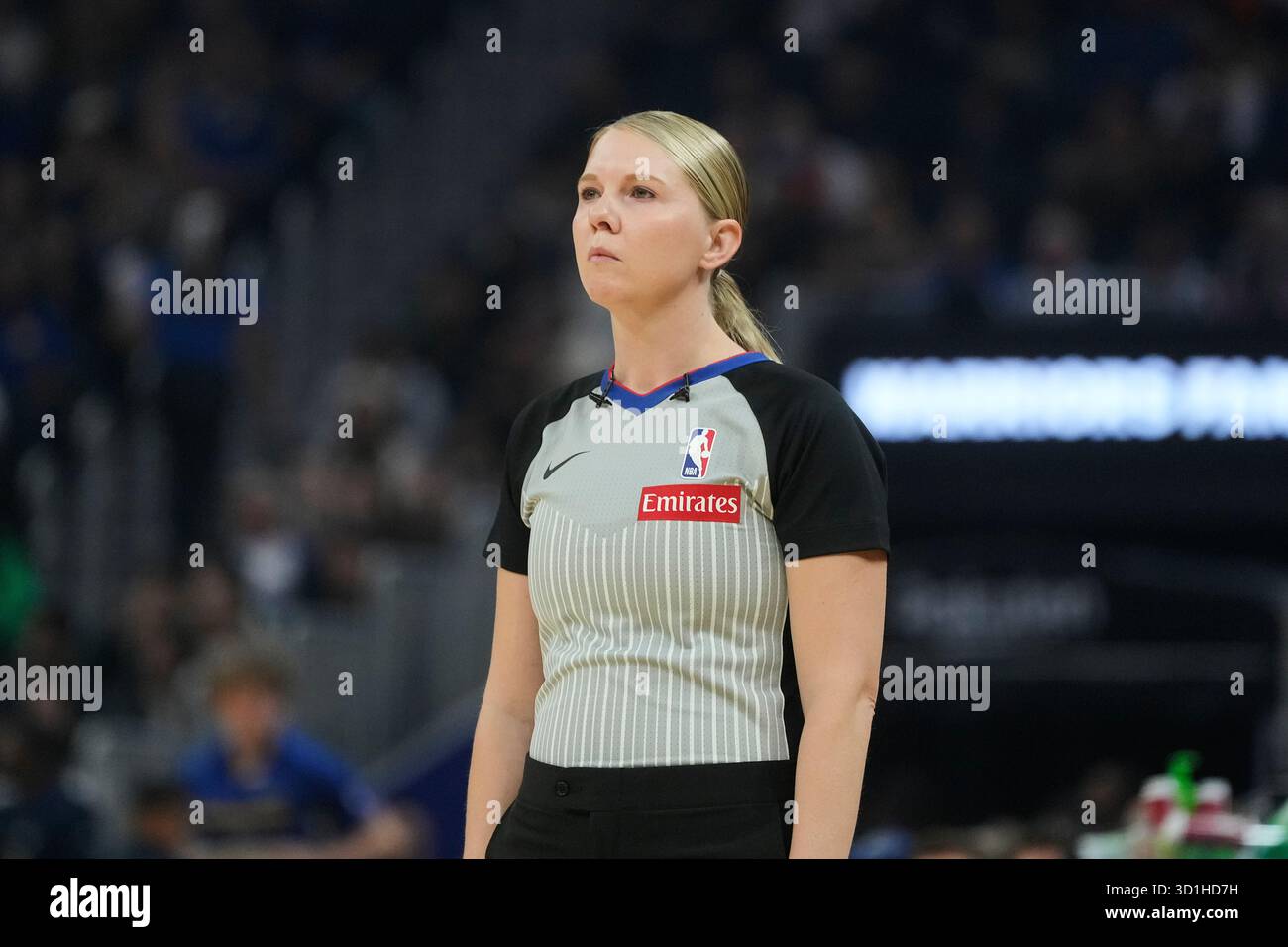 Referee Jenna Reneau during an NBA basketball game between the Golden ...