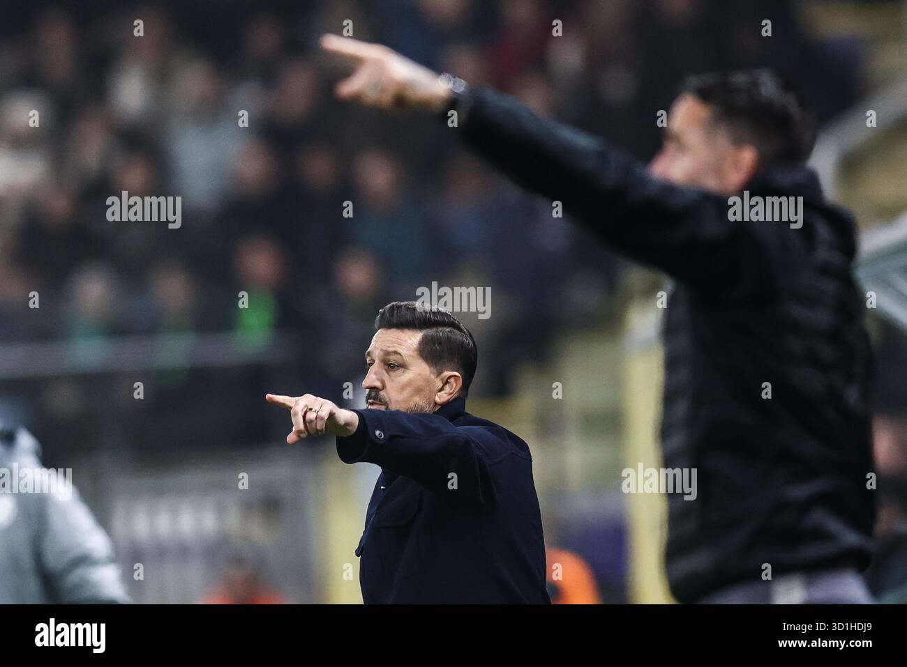 Anderlecht's head coach Besnik Hasi pictured during a soccer game ...