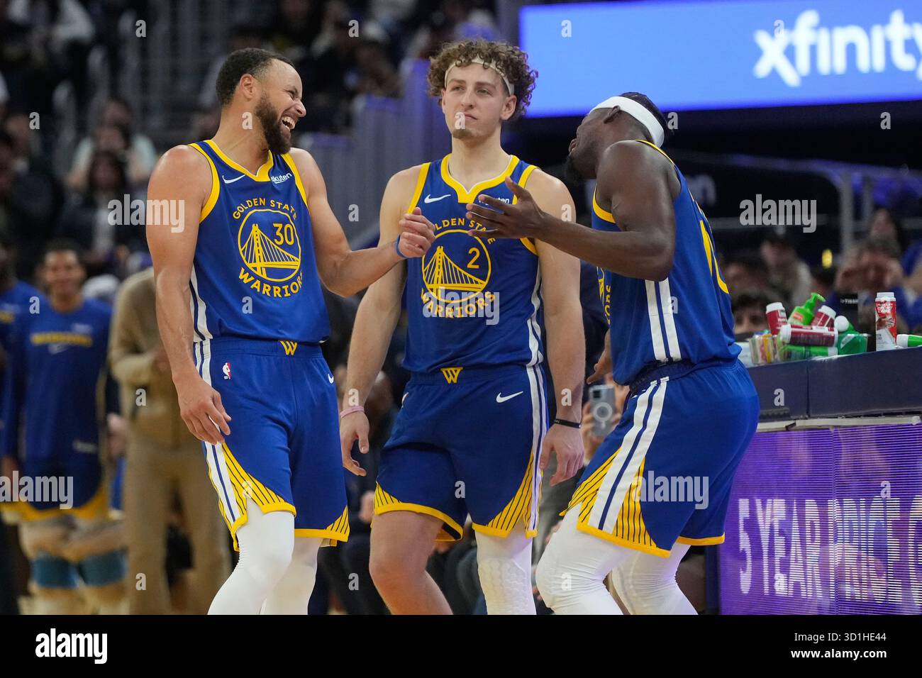 Golden State Warriors guard Stephen Curry (30), guard Brandin ...