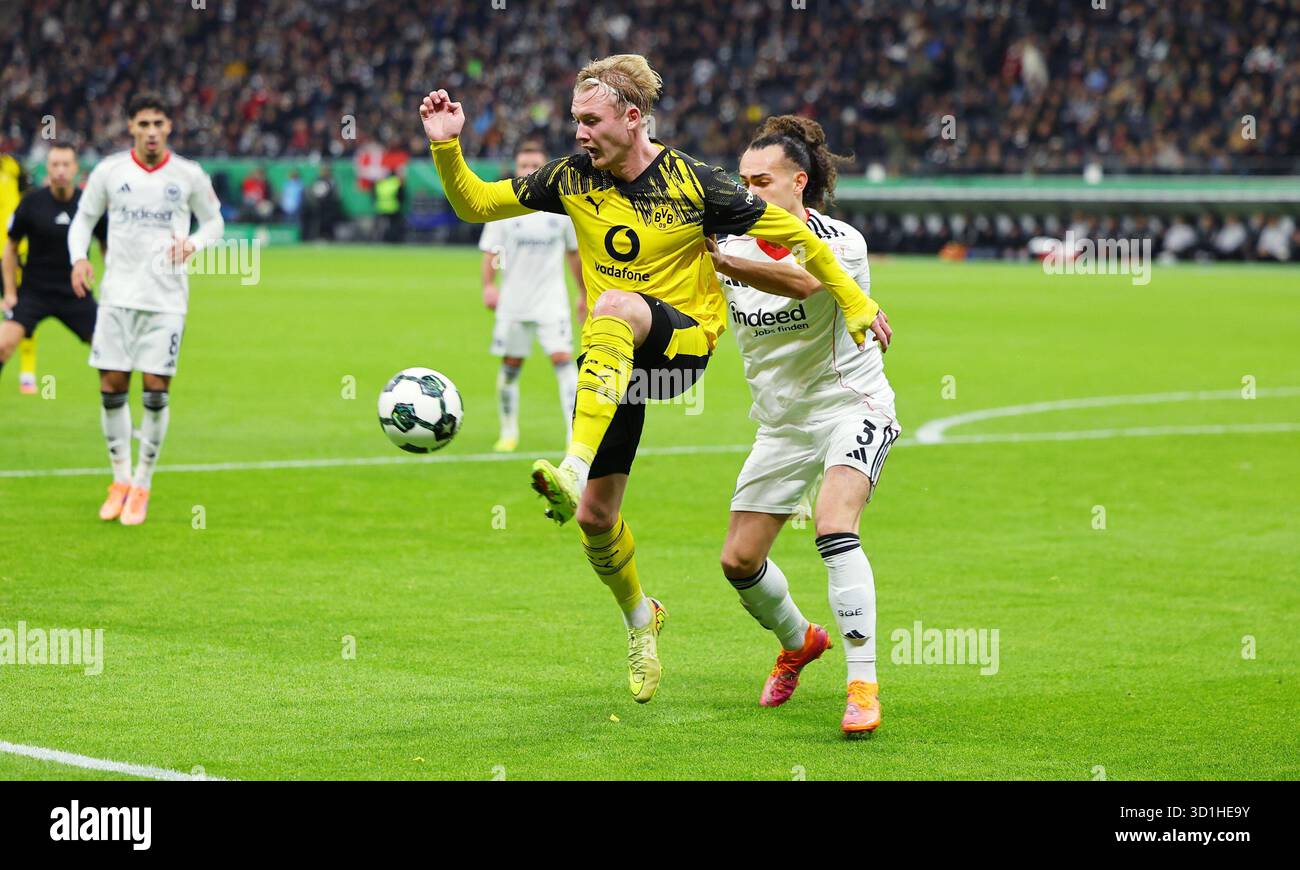 from left Julian Brandt, Arthur Theate (Frankfurt) Frankfurt, October ...