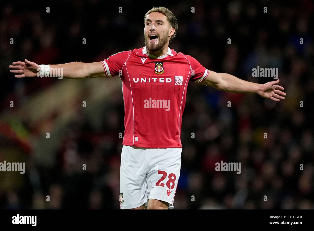 Wrexham's Sam Smith during the Carabao Cup fourth round match at SToK ...