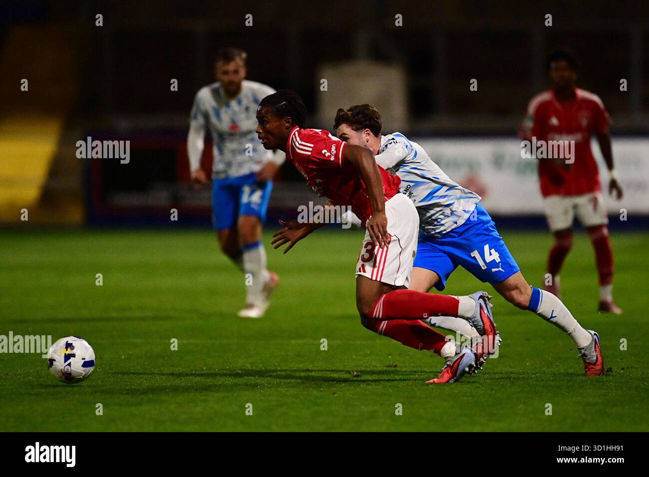 Barrow's Charlie McCann in action during the Vertu Trophy match between ...