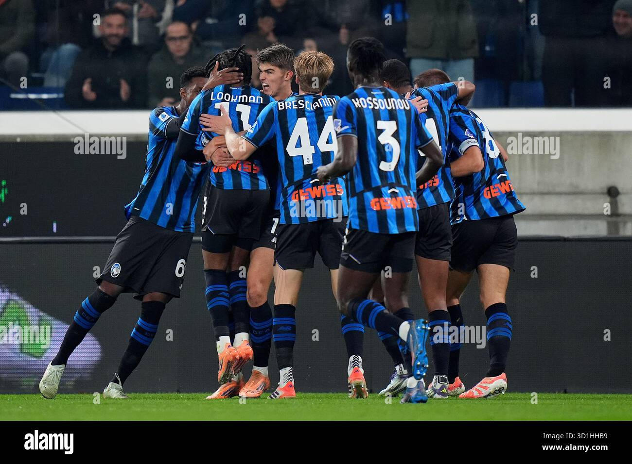 Atalanta's Ademola Lookman celebrates after scoring 1-1 during the ...