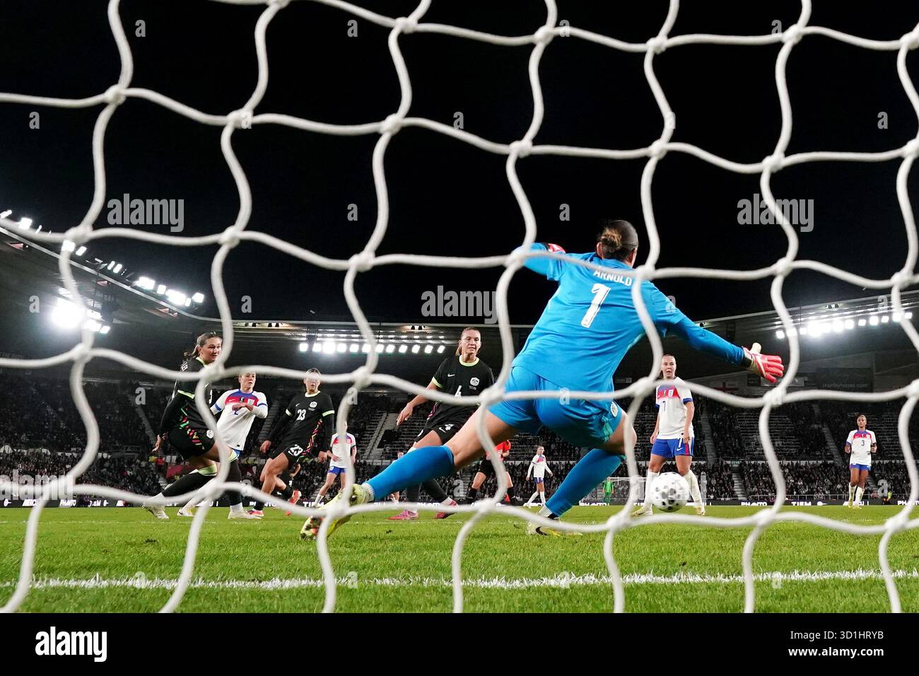 England's Lucy Bronze scores their side's second goal during the ...