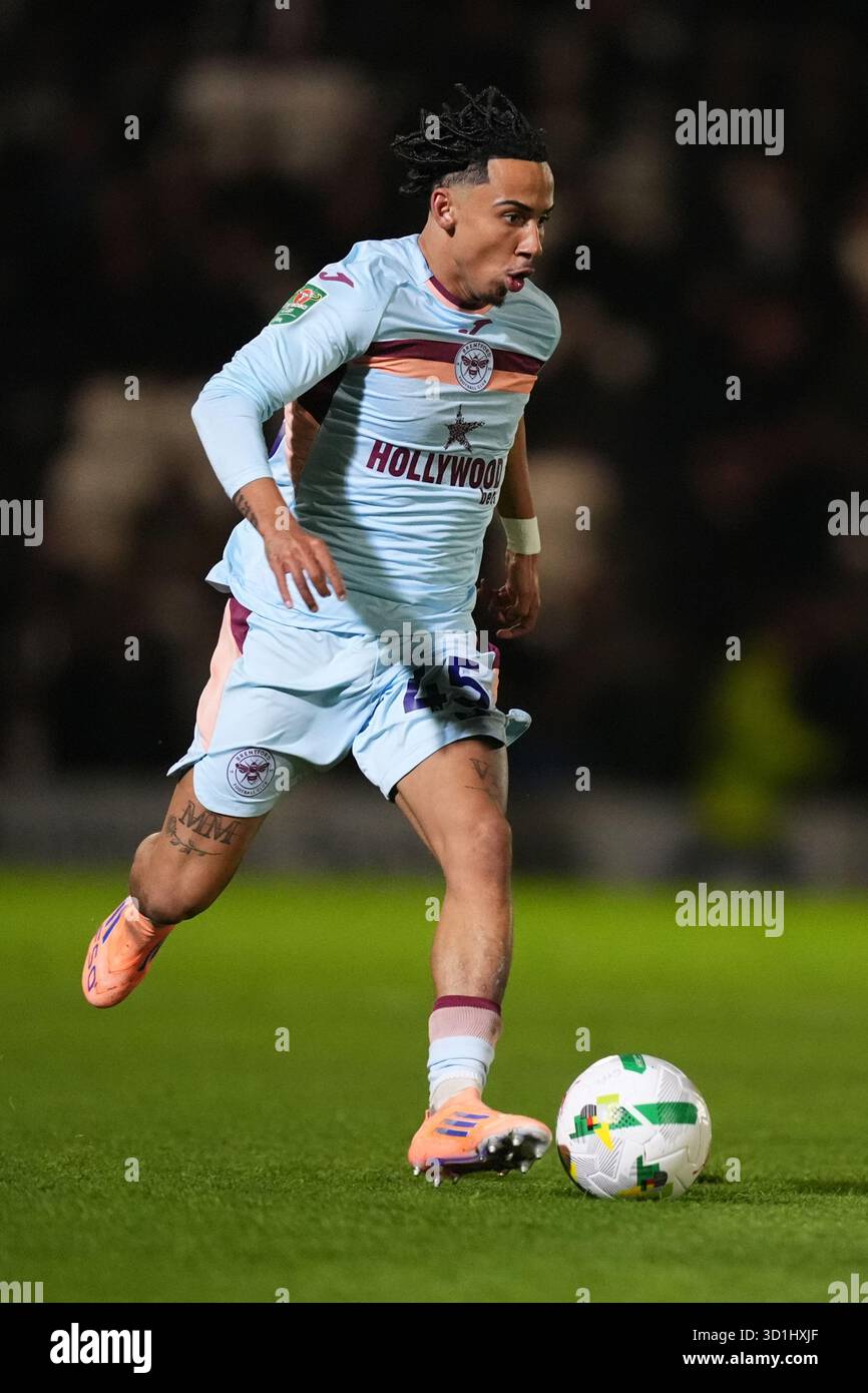 Brentford's Romelle Donovan in action during the Carabao Cup fourth ...