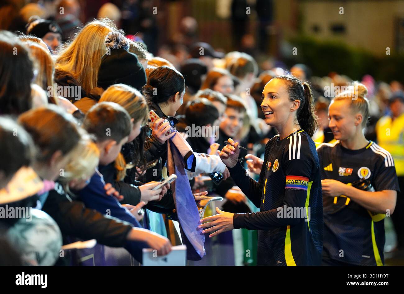 Scotland's Caroline Weir with fans following the international friendly ...