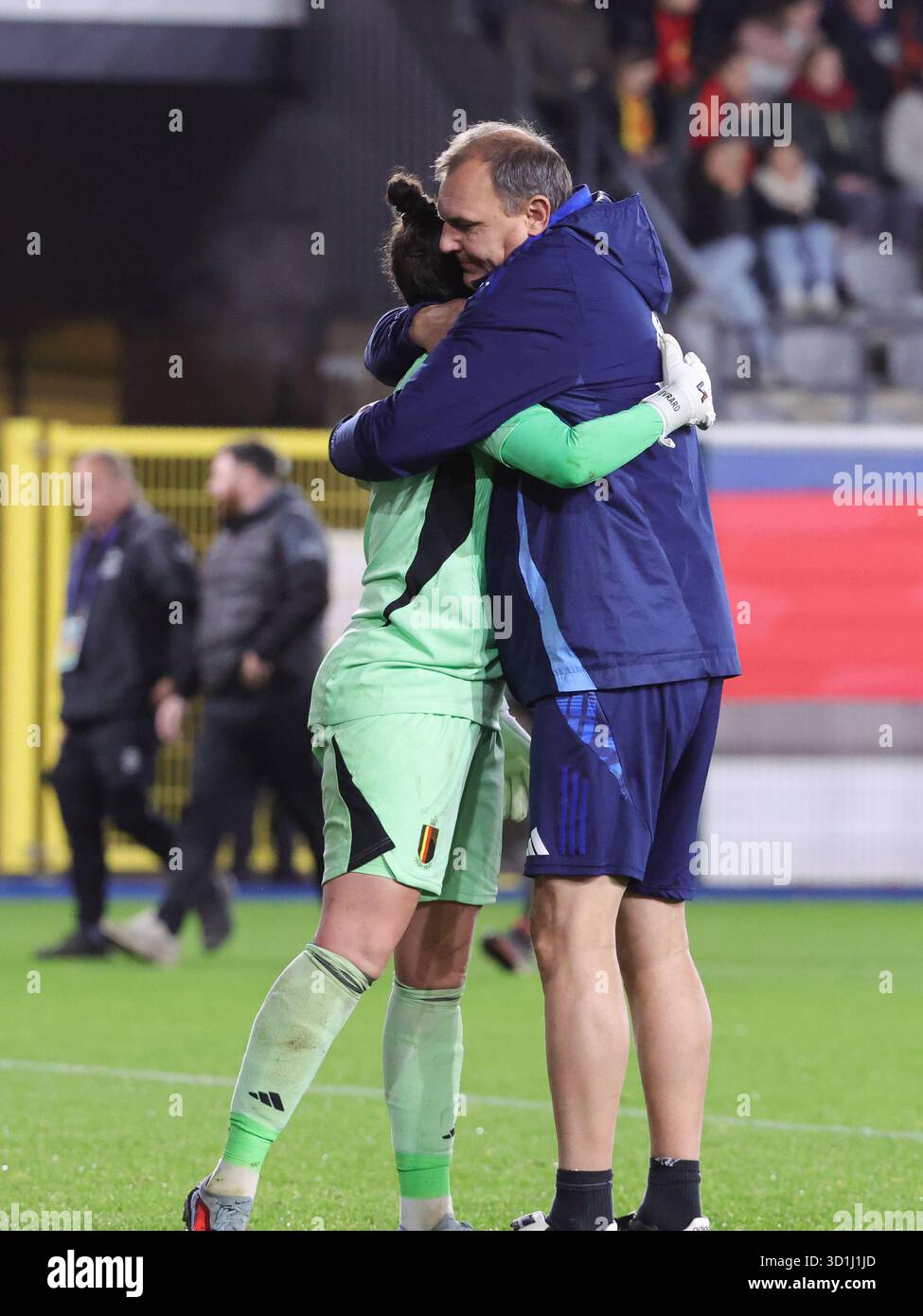 Goalkeeper Coach Frank Verwimp of Belgium giving disappointed ...