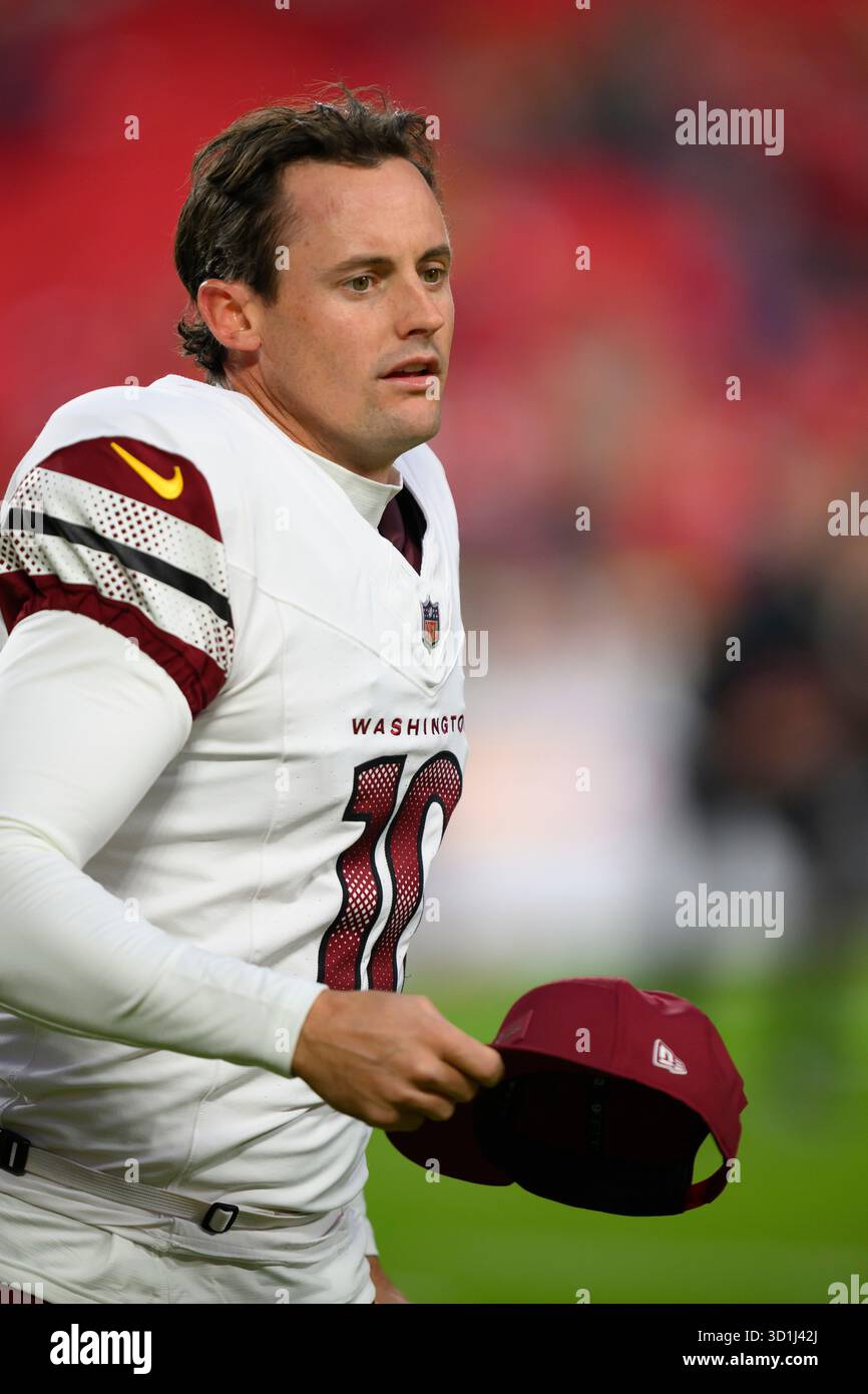 Washington Commanders punter Tress Way heads to the bench during ...