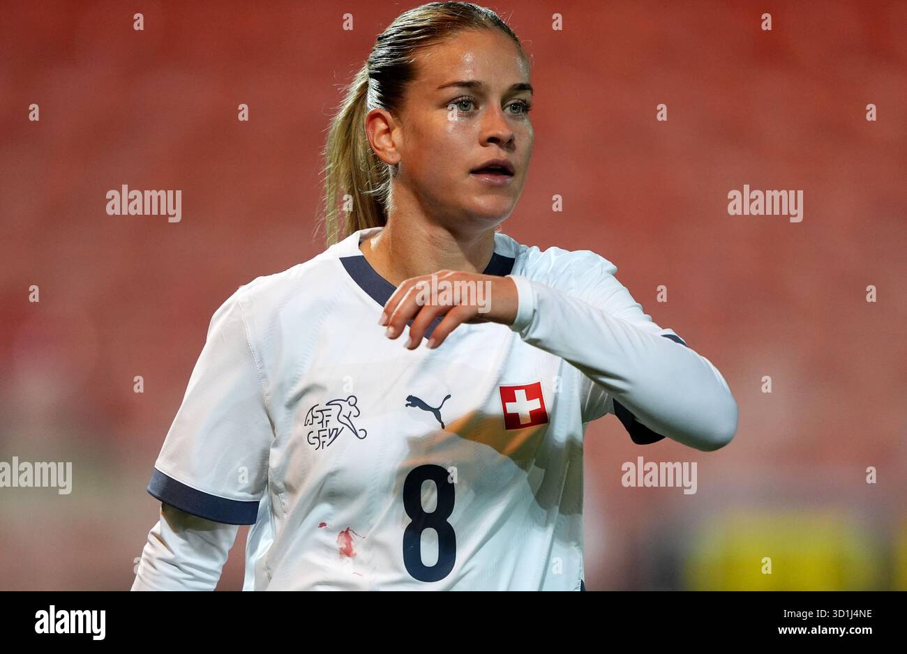 Switzerland's Nadine Riesen during the international friendly match at ...