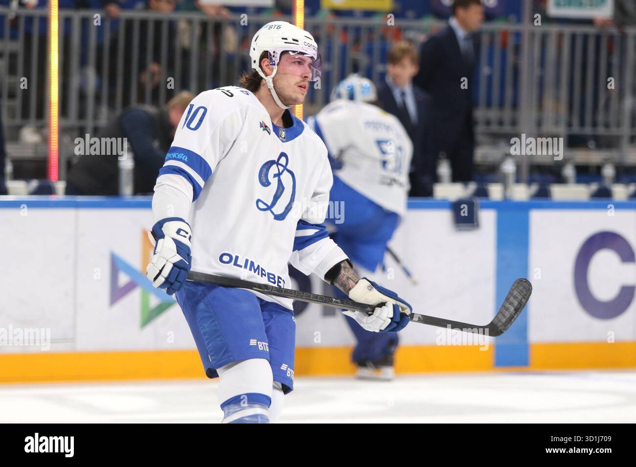 Maxime Comtois (10) of Dynamo Hockey Club seen in action during the ...