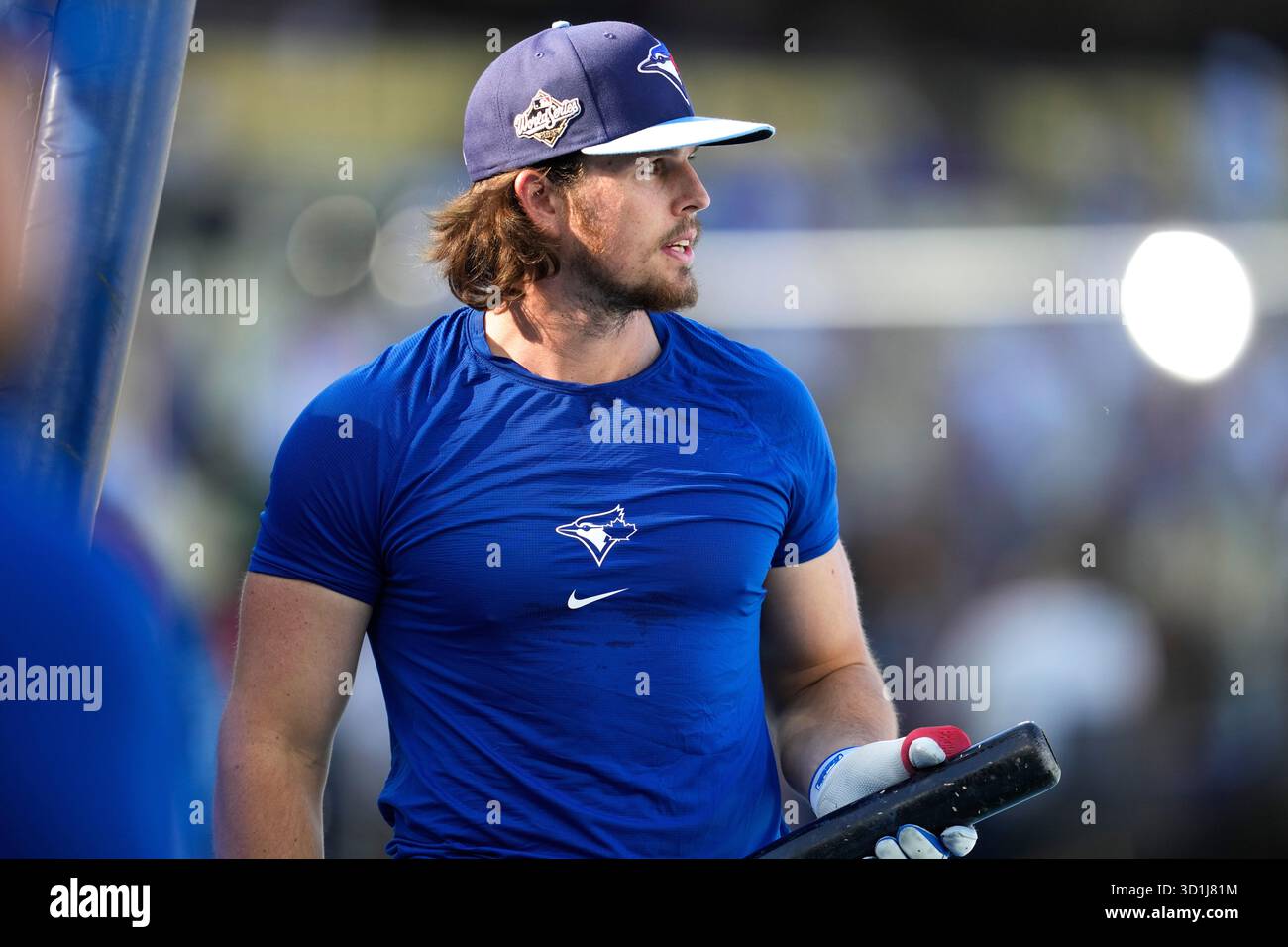 Toronto Blue Jays' Addison Barger takes batting practice prior to Game ...