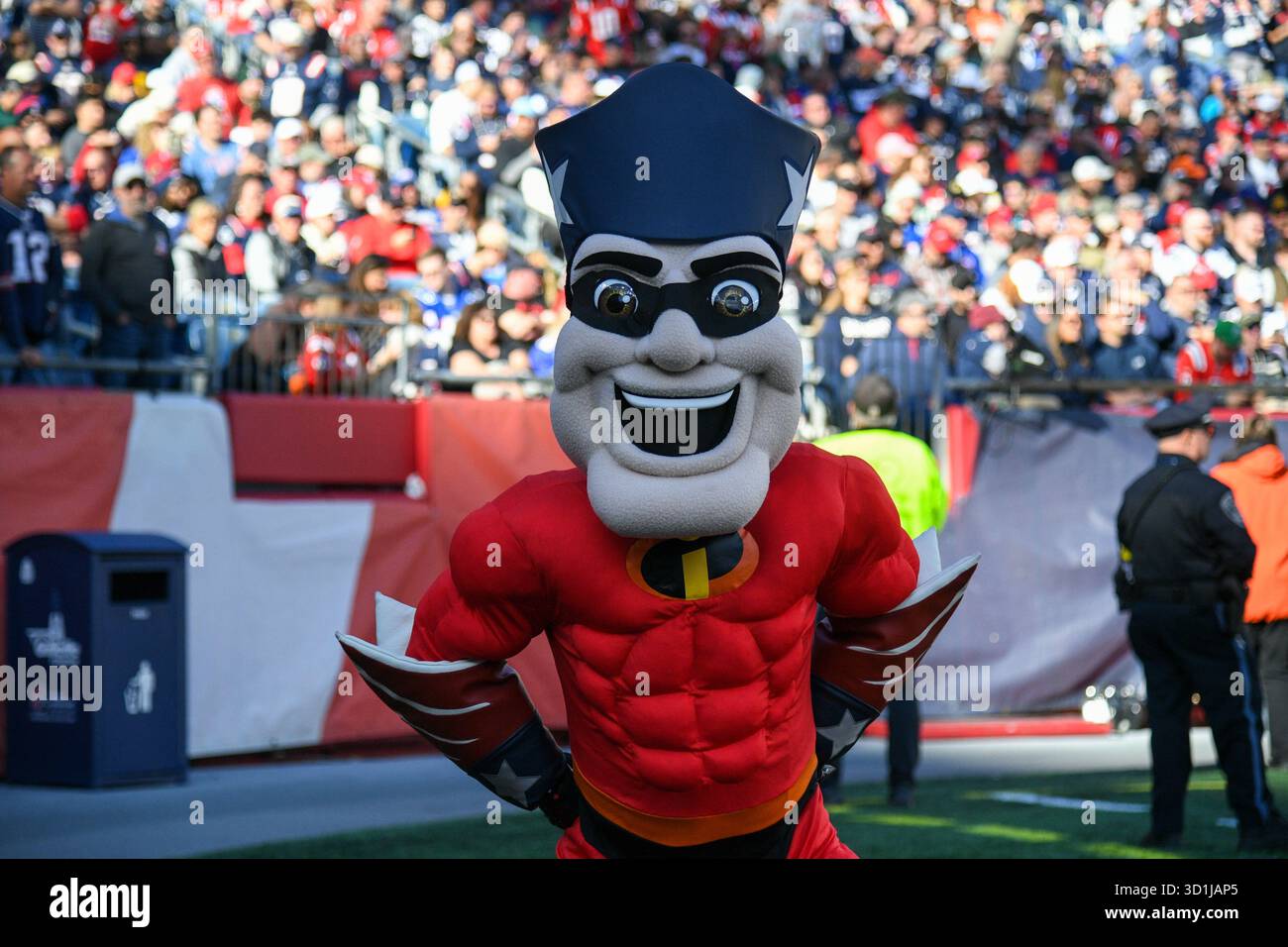 October 26, 2025; Foxborough, Massachusetts, USA; Pat Patriot, the New ...