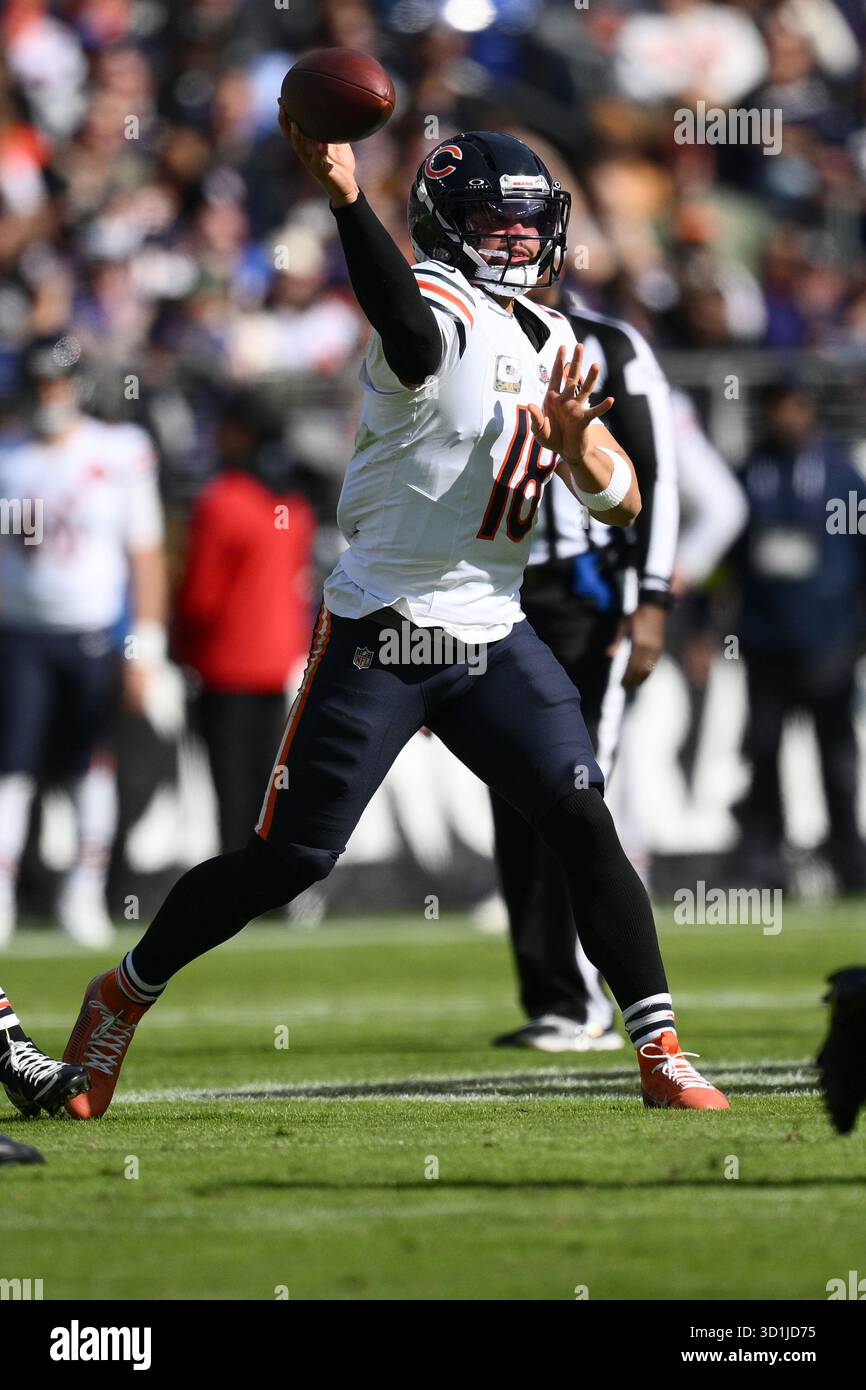 Chicago Bears quarterback Caleb Williams (18) in action during the ...