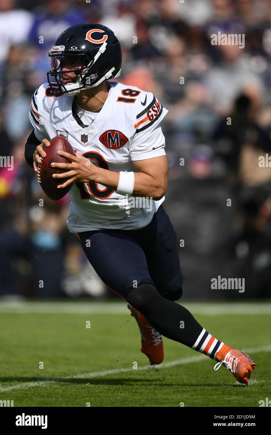 Chicago Bears quarterback Caleb Williams (18) in action during the ...