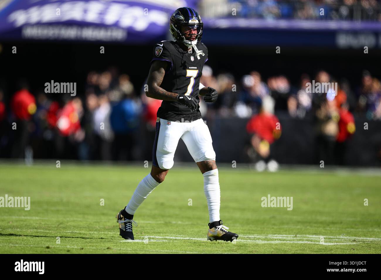 Baltimore Ravens wide receiver Rashod Bateman (7) in action during the ...