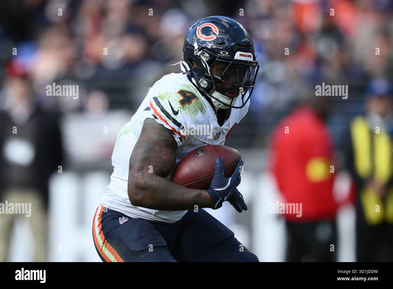 Chicago Bears running back D'Andre Swift (4) in action during the ...