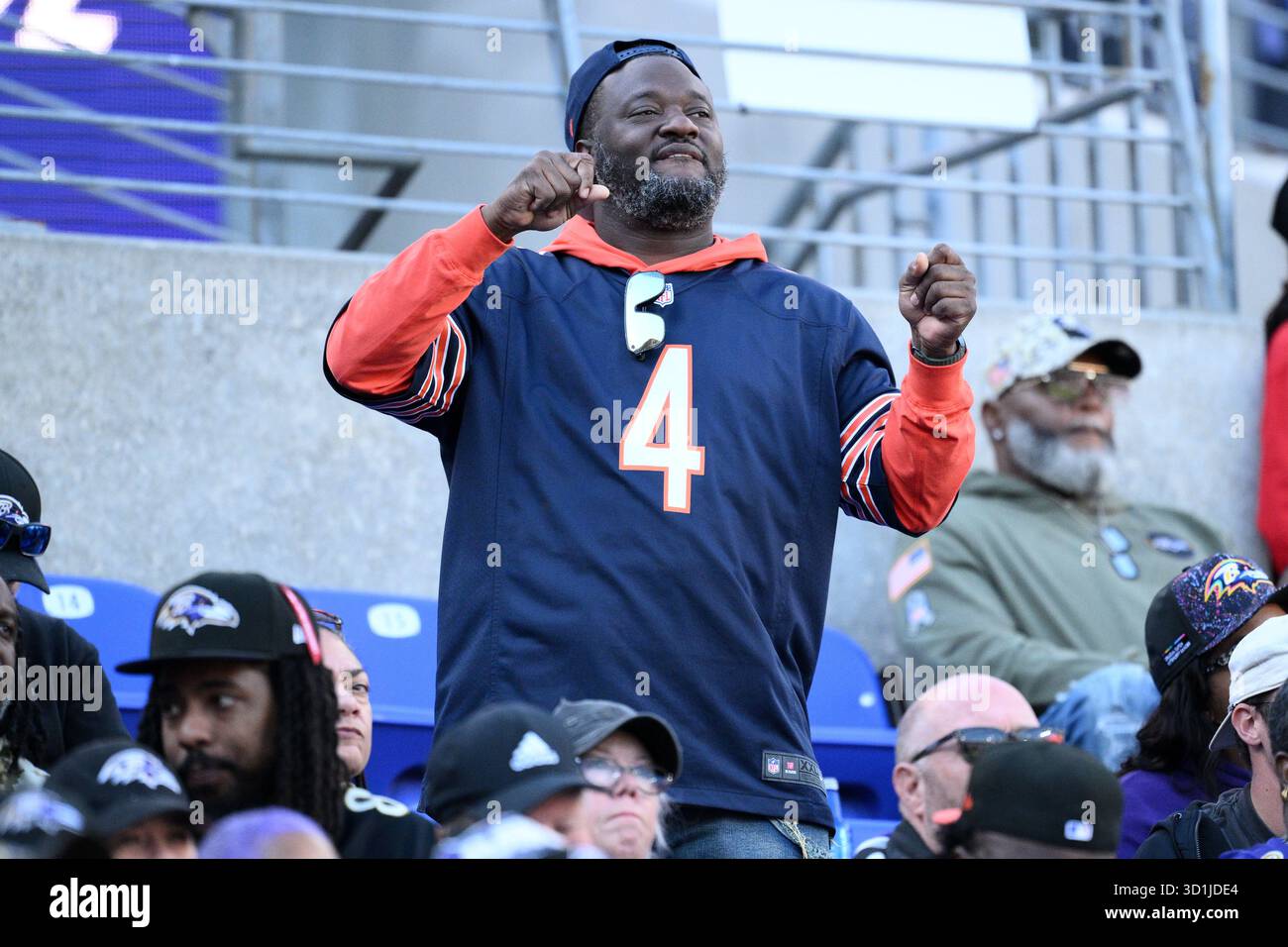 Spectators watch during the second half of an NFL football game between ...