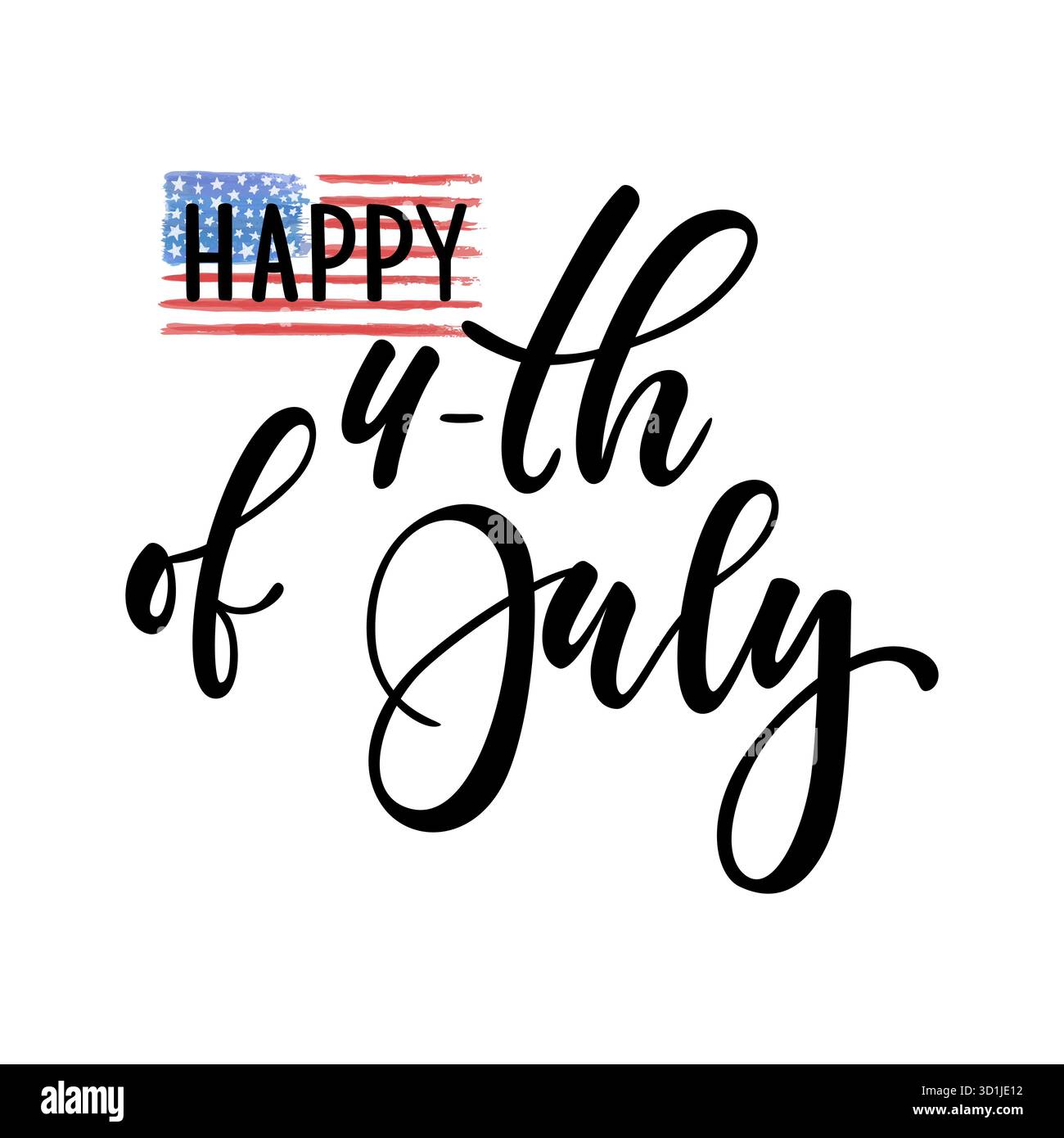 Happy Independence Day card. American Independence Typography card ...